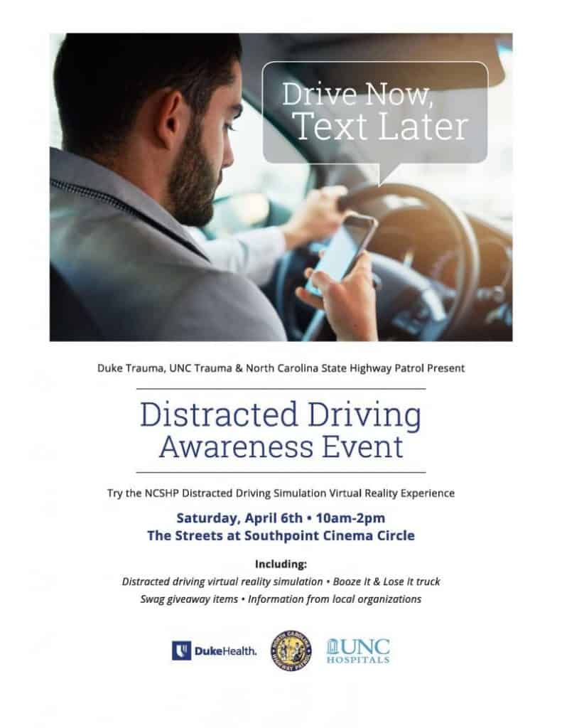 Distracted Driver Awareness Event with UNC and Duke Hospitals at Cinema ...